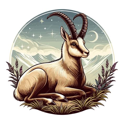 Premium Vector Cute Chamois Vector Cartoon Illustration