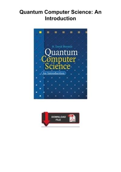 Pdfreaddownload Quantum Computer Science An Introduction