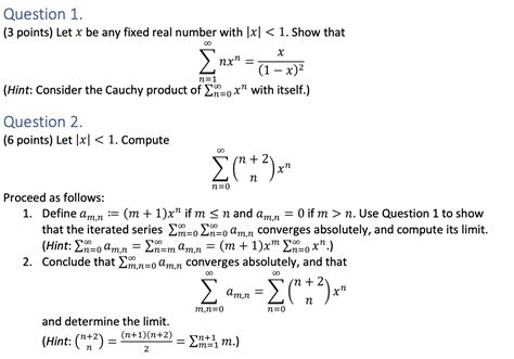 Solved 3 Points Let X Be Any Fixed Real Number With ∣x∣