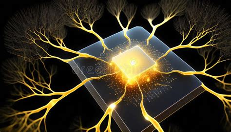Neurons Connected To Microchip Neuromorphic Computing Generative Ai