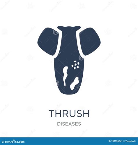 Thrush Icon Trendy Flat Vector Thrush Icon On White Background