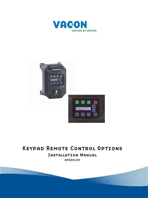 Vacon X Keypad Remote Control Installation Manual Pdf Electrical
