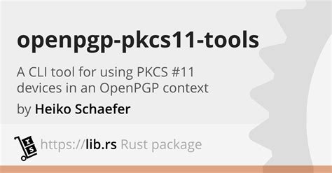 Openpgp Pkcs11 Tools — Rust Application Librs