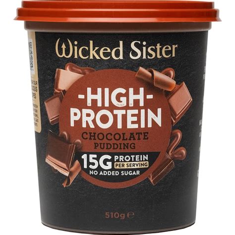 Wicked Sister High Protein Chocolate Pudding 510g Woolworths