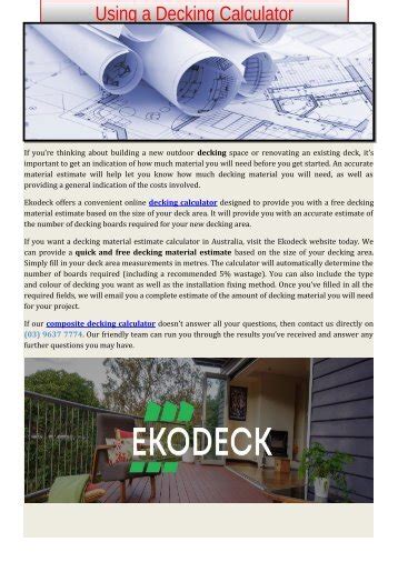 Composite Decking Calculator Magazines