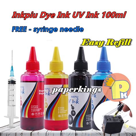 Universal Dye Ink Ml Set Of W Free Syringe Easy Refill Shopee Philippines