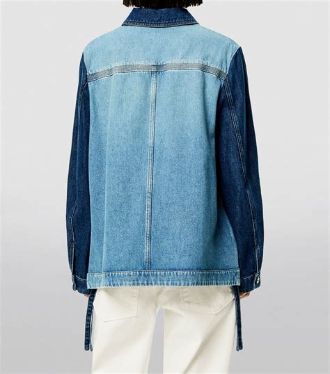 Womens Loewe Blue Workwear Denim Jacket Harrods Uk