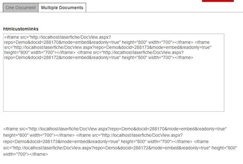 Multiple Iframes Laserfiche Answers