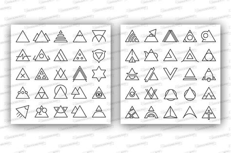 Triangle Linear Icons Email Newsletter Template Newsletter Templates