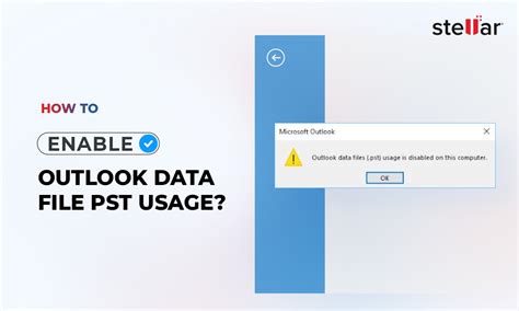 fixed outlook data file usage is disabled on this computer error