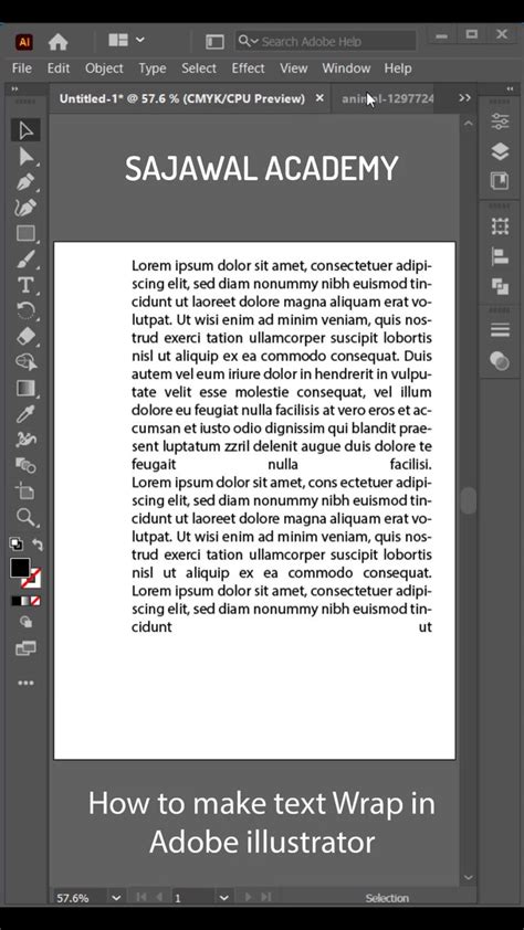 how to wrap text in adobe illustrator