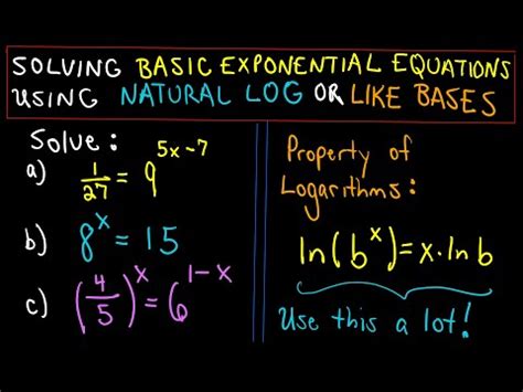 Solving Exponential Equations With Like Bases Expii