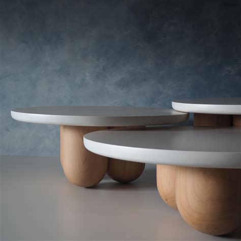 Tri Nesting Column Tables By Msj Furniture Studio For Sale At 1stdibs