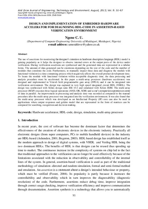 Pdf Design And Implementation Of Embedded Hardware Accelerator For