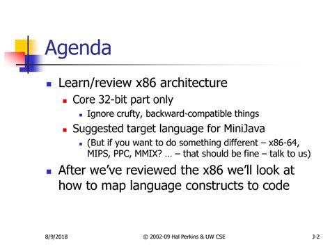 X86 Lite For Compiler Writers Hal Perkins Autumn Ppt Download