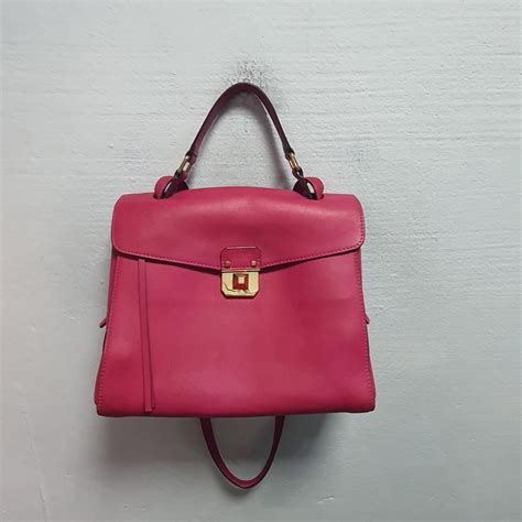 Mcm 엠씨엠 정품 핑크 가죽 토트백 크로스백 여성 가방 세컨웨어