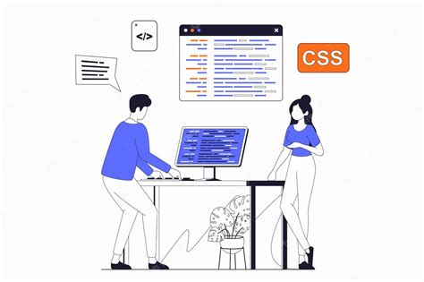 Premium Vector Development And Programming Concept With People Scene