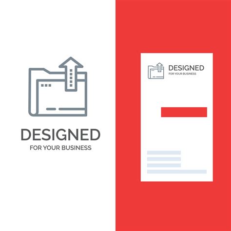 Folder Document File Storage Grey Logo Design And Business Card