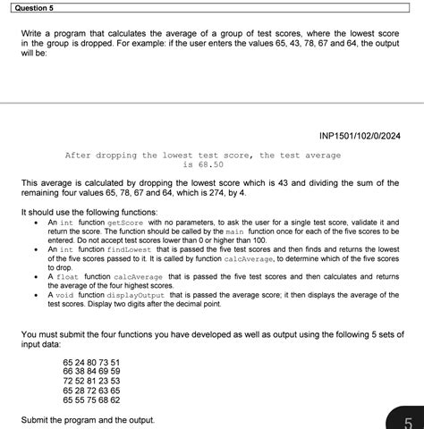 Solved Write A Program That Calculates The Average Of A