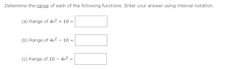 Solved Determine The Range Of Each Of The Following Chegg