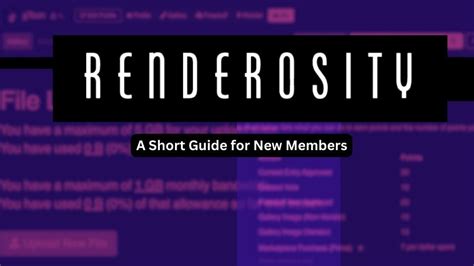 Renderosity A Short Guide For New Members Renderosity