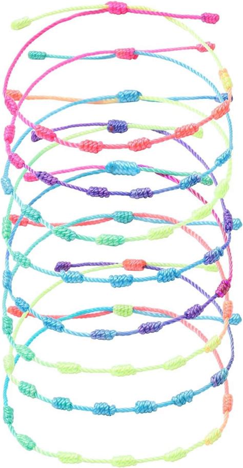 Stealth Stone 8 Pieces Thin String Ankle Bracelets For Teenage Girls