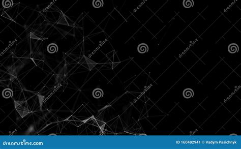 Abstract Black Digital Background Big Data Visualization Science
