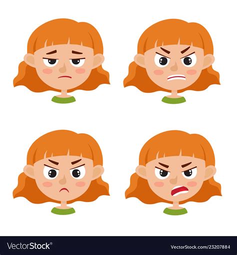 Angry Girl Face Clipart