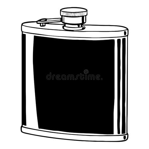 Stylish Vector Illustration Of A Classic Flasks Ideal For T Ideas