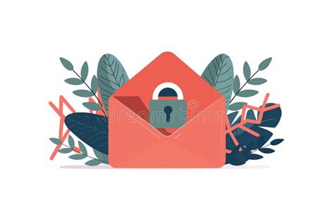 Secure Email Password Internet Isolated Stock Vector Illustration Of