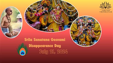Srila Sanatana Gosvami Disappearance Iskcon Vrindavan