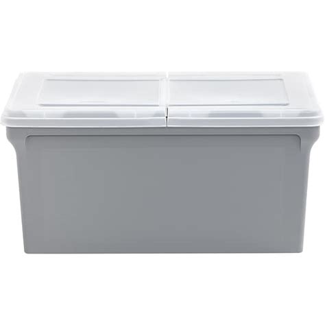 Iris Plastic File Box With Split Lid Letter Size Graytranslucent