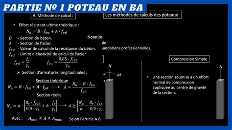 Poteau En B Ton Arm Dimensionnement Et Ferraillage Partie Youtube