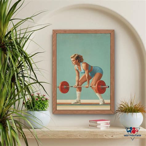 Home Gym Art Print Workout Exercise Poster Vintage Bodybuilding