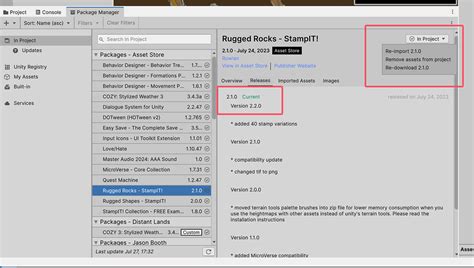 Asset Can Not Update To The Latest Version Unity Engine Unity Discussions