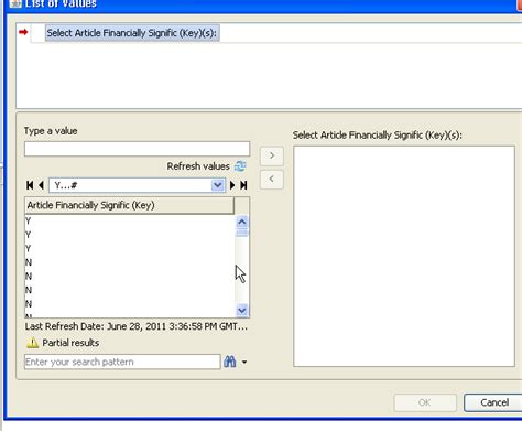 Distinct List Of Values Off Olap Universe Webintelligence Businessobjects Board