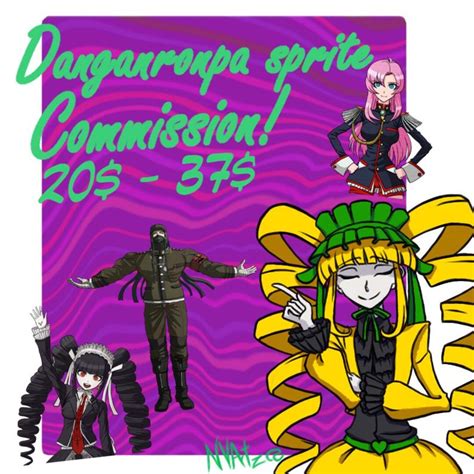 Danganronpa Sprite Commission Full Body Color And Shading Etsy