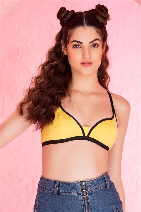 Buy Non Padded Non Wired Demi Cup Bra In Yellow Cotton Online India