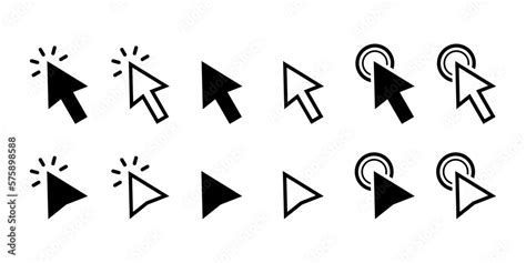 Vector Cursor Pointer Icon Set Illustration Stock Vector Adobe Stock