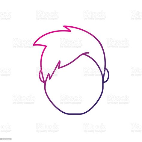 Siluet Avatar Wanita Kepala Dengan Desain Gaya Rambut Ilustrasi Stok