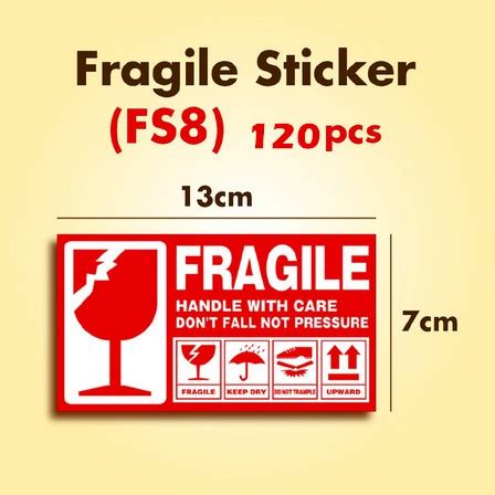 Pcs Fragile Urgent Warning Handle With Care Dont Stack Drop Keep Dry Upward Mudah Pecah