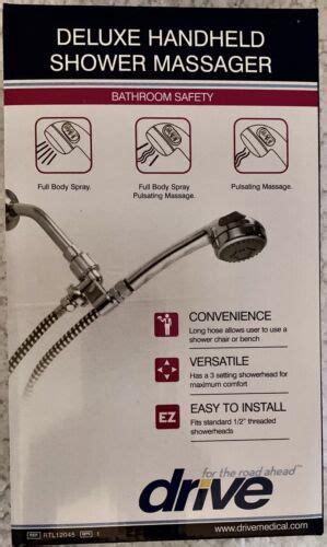 Drive Medical Deluxe Chrome Shower Massager Nib Ebay