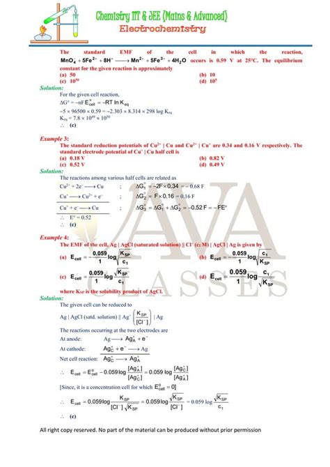 Electrochemistry Notes For Class 12 Jee And Jee Advanced Pdf Pdf