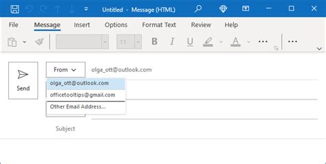 Send From A Specific Account In Outlook For Windows Microsoft Outlook 365