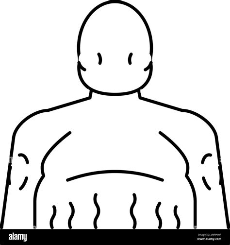 Cushing Disease Endocrinology Line Icon Vector Illustration Stock