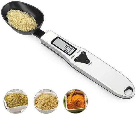 B Qtech Digital Kitchen Spoon Scale High Precision 500g01g White