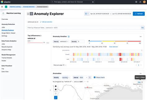 elastic maps now supports the machine learning anomalies layer