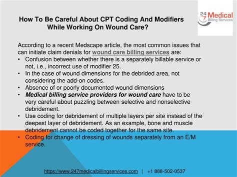 Ppt How To Be Careful About Cpt Coding And Modifiers While Working On Wound Care Powerpoint