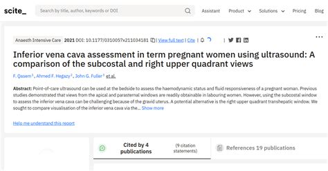 [citation Report] Inferior Vena Cava Assessment In Term Pregnant Women