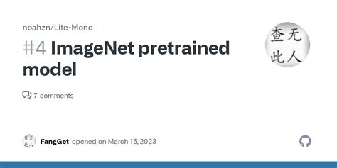 Imagenet Pretrained Model · Issue 4 · Noahznlite Mono · Github